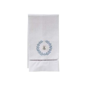 jacaranda living dg02-nbwde waffle weave guest towel, 12.5" x 25", white