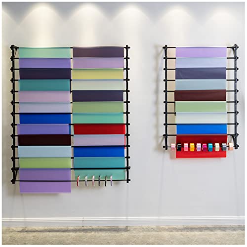 AMSXNOO Wall Mounted Display Rack, Metal Towel Shelving Tie Scarf Belt Wrapping Paper Ribbon Organizer Holder Space Saver for Retail Stores Flower Shops Kitchen Bathroom