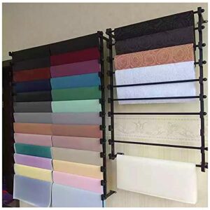 AMSXNOO Wall Mounted Display Rack, Metal Towel Shelving Tie Scarf Belt Wrapping Paper Ribbon Organizer Holder Space Saver for Retail Stores Flower Shops Kitchen Bathroom