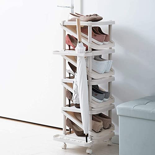 Multi-Layer Rolling Wheel Cart Shoe Rack 9-Layer Two-Way for Kitchen Home Office Craft Garage Salon Shoe Cabinet（ 90x36cm ） Ventilated