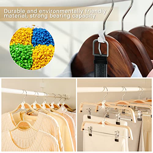 Mikeenk 100Pcs Clothes Hanger Connector Hooks, Cascading Hanger Hooks, Extender Clips Cascading Clothes Hangers for Space Saving Outfit Hangers or Clothes Closet (Colorful), 4*1.7*3CM, YJLJGG-PT-100