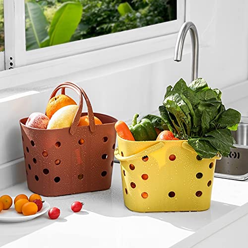 Plastic Shower Caddy Basket Durable And Portable For Cosmetics Books Toys Food