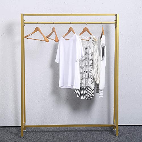 WJJAYY Moden Metal Clothes Rack with Clothing Hanging Rack Organizer for Laundry Drying Rack Display Racks Garment Racks,Gold