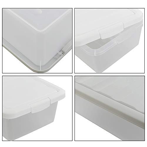 Cand Storage Bin with Lid 14 Quart, 2 Packs, Plastic Box for Organizing