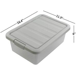 Cand Storage Bin with Lid 14 Quart, 2 Packs, Plastic Box for Organizing