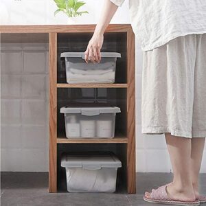 Cand Storage Bin with Lid 14 Quart, 2 Packs, Plastic Box for Organizing