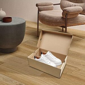 Baoblaze Kraft Paper Shoe Storage Box Assemblable Shoes Case Shoes Display Box Shoes Holder Dustproof Shoes Organizer for Entryway Home, 33cmx22cmx12cm