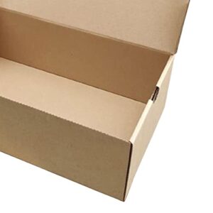 Baoblaze Kraft Paper Shoe Storage Box Assemblable Shoes Case Shoes Display Box Shoes Holder Dustproof Shoes Organizer for Entryway Home, 33cmx22cmx12cm