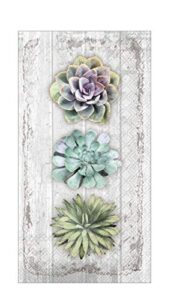 boston international disposable hand towels, decorative paper guest towels for bathroom or paper napkins dinner napkins succulents cactus decor pak 32