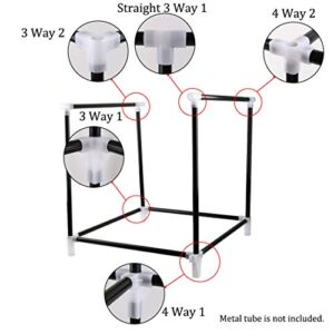 uxcell Shoe Rack Accessories Connectors Set, 16mm Inner Diameter for Repair Assembled Wardrobe, Replacement of Parts 16 Pcs