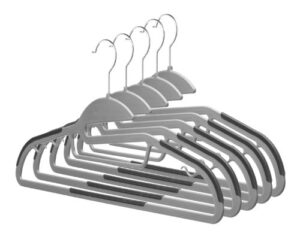 whitmor easy slide sure grip hangers-set of 5, 6 count