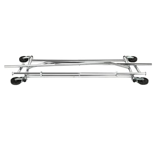 Classic Store Fixtures True Supreme Commercial Grade Heavy Duty Collapsible Clothing Garment Salesmans Retail Dispaly Rack, Chrome