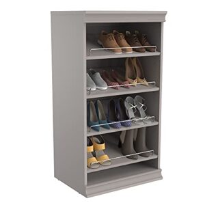 closetmaid 4609 modular storage stackable shoe shelf unit, taupe