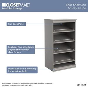 ClosetMaid 4609 Modular Storage Stackable Shoe Shelf Unit, Taupe