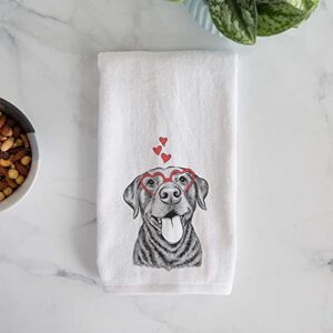 Inkopious Valentine Gwen The Labrador Retriever Decorative Hand Towel Bathroom and Kitchen Decoration