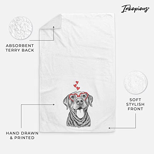 Inkopious Valentine Gwen The Labrador Retriever Decorative Hand Towel Bathroom and Kitchen Decoration