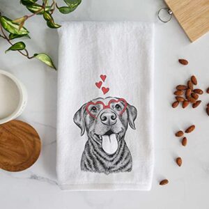 Inkopious Valentine Gwen The Labrador Retriever Decorative Hand Towel Bathroom and Kitchen Decoration