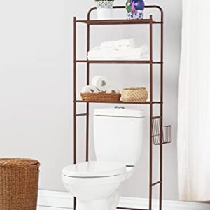 Oikos 3 Tier Over-The-Toilet Storage, Above Toilet Storage, Over The Toilet Bathroom Storage, Over The Toilet Storage White, Over Toilet Shelf, Bathroom Racks and Shelves, Magazine Rack (White)