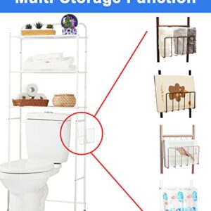 Oikos 3 Tier Over-The-Toilet Storage, Above Toilet Storage, Over The Toilet Bathroom Storage, Over The Toilet Storage White, Over Toilet Shelf, Bathroom Racks and Shelves, Magazine Rack (White)