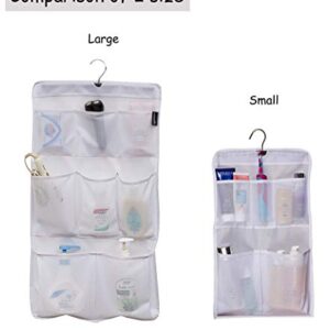 MISSLO Shower Caddy Organizer 5 Pockets Roll up Hanging Bathroom Accessories Storage for Camper, RV, Gym, Cruise, Cabin, College Dorm Shower, Small