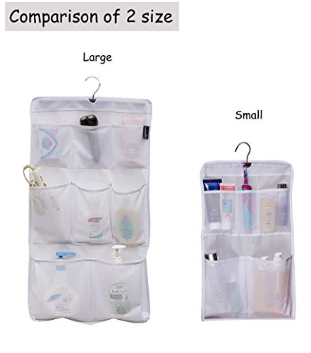 MISSLO Shower Caddy Organizer 5 Pockets Roll up Hanging Bathroom Accessories Storage for Camper, RV, Gym, Cruise, Cabin, College Dorm Shower, Small