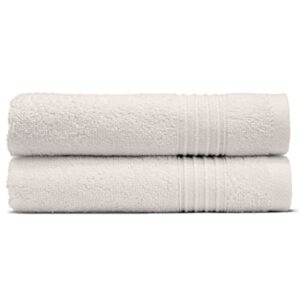 cosy house collection 2-pack essential cotton hand towel set - ultra soft, absorbent & quick drying - luxury 100% cotton plush towel - for bathroom, shower & kitchen (hand towel, ivory)