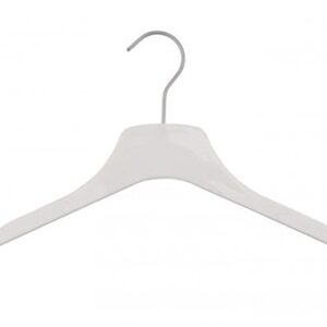 NAHANCO 9101750HU Acrylic Premium Shirt Hanger, 17", White (Pack of 12)