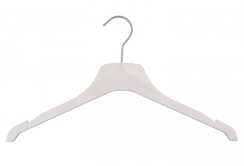 NAHANCO 9101750HU Acrylic Premium Shirt Hanger, 17", White (Pack of 12)