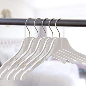 NAHANCO 9101750HU Acrylic Premium Shirt Hanger, 17", White (Pack of 12)