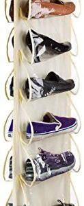 Hanging Shoe Organizer - 14 Pockets - The Clear Pockets Will Protect Your Shoes, Handbags or Purse and Enable You to Find Them Easily. Hang it in a Closet to Keep Your Closets Neat and Organized.