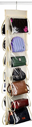 Hanging Shoe Organizer - 14 Pockets - The Clear Pockets Will Protect Your Shoes, Handbags or Purse and Enable You to Find Them Easily. Hang it in a Closet to Keep Your Closets Neat and Organized.