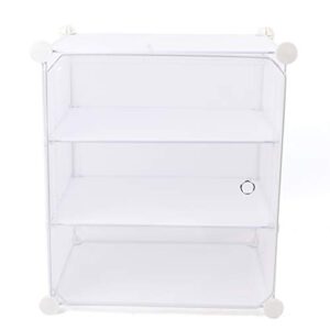 Portable Shoe Rack Organizer 12 Tier DIY Shoe Cabinet, 72 Pair White Plastic Stackable Closet Shoe Box Storage Cabinet for Entryway, Bedroom and Hallway Shoe Cabinet w/Doors