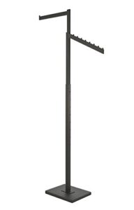 econoco k91/mab 2-way with 1 straight and 1 slant arm, rectangular tubing, black