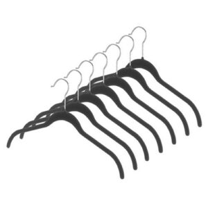 whitmor flocked dress/shirt hangers set of 7 black