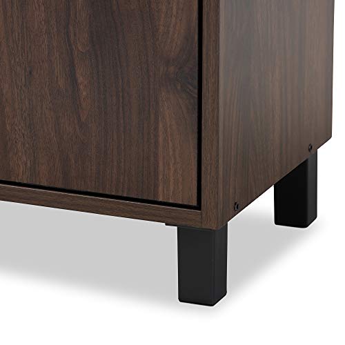 Baxton Studio Shoe Cabinets, One Size, Walnut