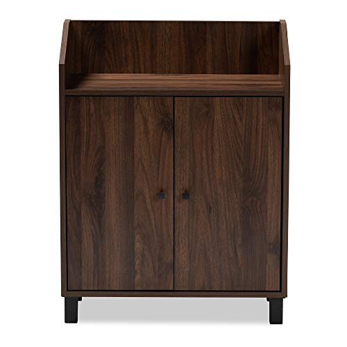 Baxton Studio Shoe Cabinets, One Size, Walnut