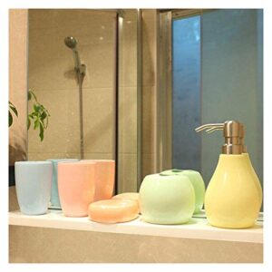 soap dispenser refillable hand lotion dispensers, bathroom accessory set ceramic soap dish soap dispenser toothbrush holder glass tumbler 5pcs bathroom accessories set home furniture set bathroom toil