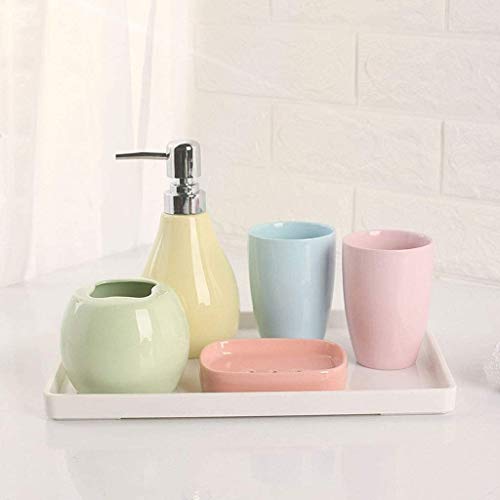 Soap Dispenser Refillable Hand Lotion Dispensers, Bathroom Accessory Set Ceramic Soap Dish Soap Dispenser Toothbrush Holder Glass Tumbler 5pcs Bathroom Accessories Set Home Furniture Set Bathroom Toil