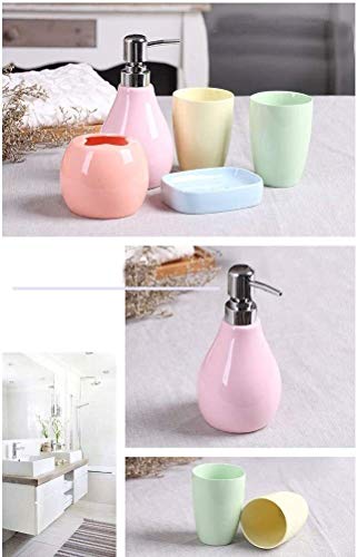 Soap Dispenser Refillable Hand Lotion Dispensers, Bathroom Accessory Set Ceramic Soap Dish Soap Dispenser Toothbrush Holder Glass Tumbler 5pcs Bathroom Accessories Set Home Furniture Set Bathroom Toil