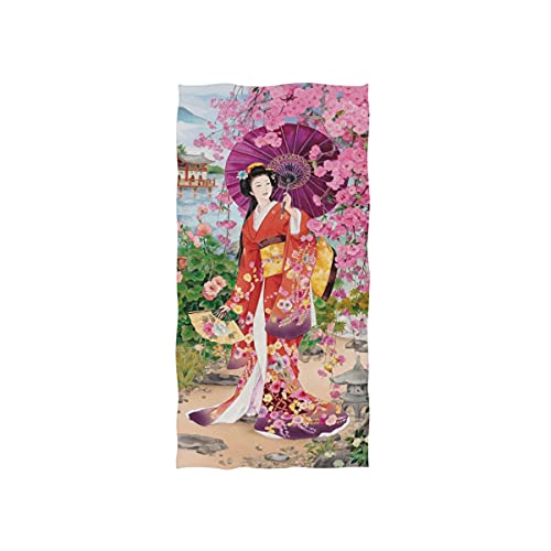 MALPLENA Japanese Geisha Girl Quality Face Towels?Multi-Purpose Towels