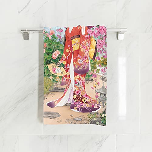 MALPLENA Japanese Geisha Girl Quality Face Towels?Multi-Purpose Towels