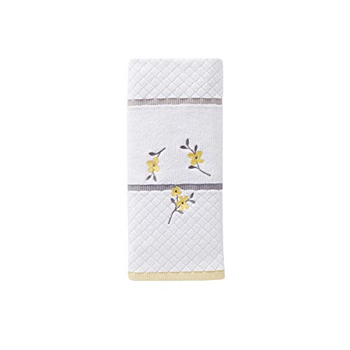 SKL Home Spring Garden Hand Towel, White