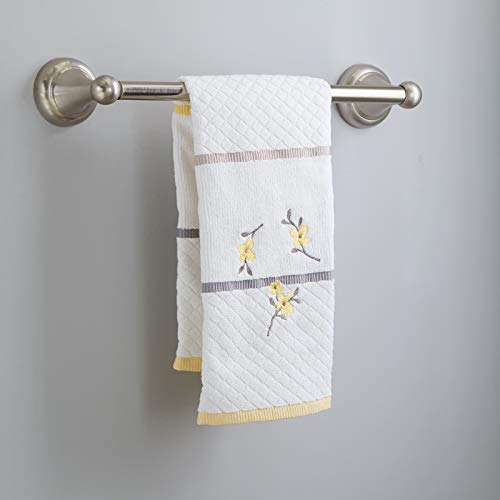 SKL Home Spring Garden Hand Towel, White