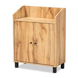 baxton studio rossin shoe cabinets, oak/black