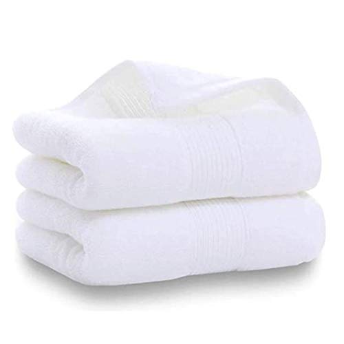 LRUUIDDE Bathroom Hand Towels 2 Set,100% Cotton Hand Towel for Bath, Hand, Face, Kitchen, Super Soft, Highly Absorbent, Machine Washable, Size 14" x 30" (White)…