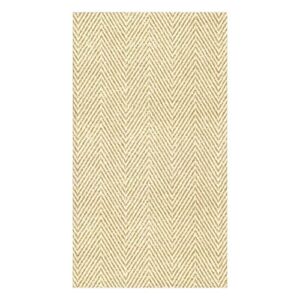 Caspari Paper Guest Towels Jute Linen, 12 Per Box,Tan,Guest Towel,9760GG