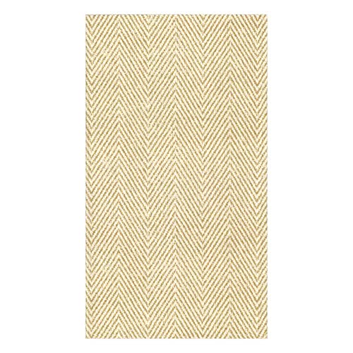 Caspari Paper Guest Towels Jute Linen, 12 Per Box,Tan,Guest Towel,9760GG