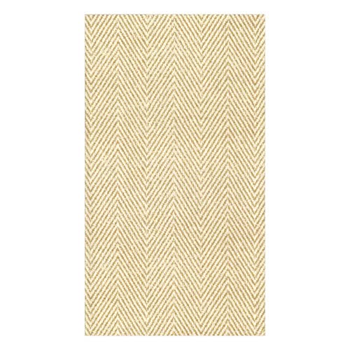 Caspari Paper Guest Towels Jute Linen, 12 Per Box,Tan,Guest Towel,9760GG