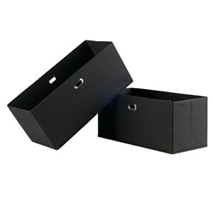 winsome torino storage/organization, black 23.03"w x 10.24"h x 10.24"d