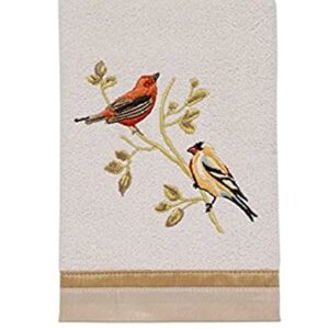 Avanti Linens - Hand Towel, Soft & Absorbent Cotton (Gilded Birds Collection), Ivory